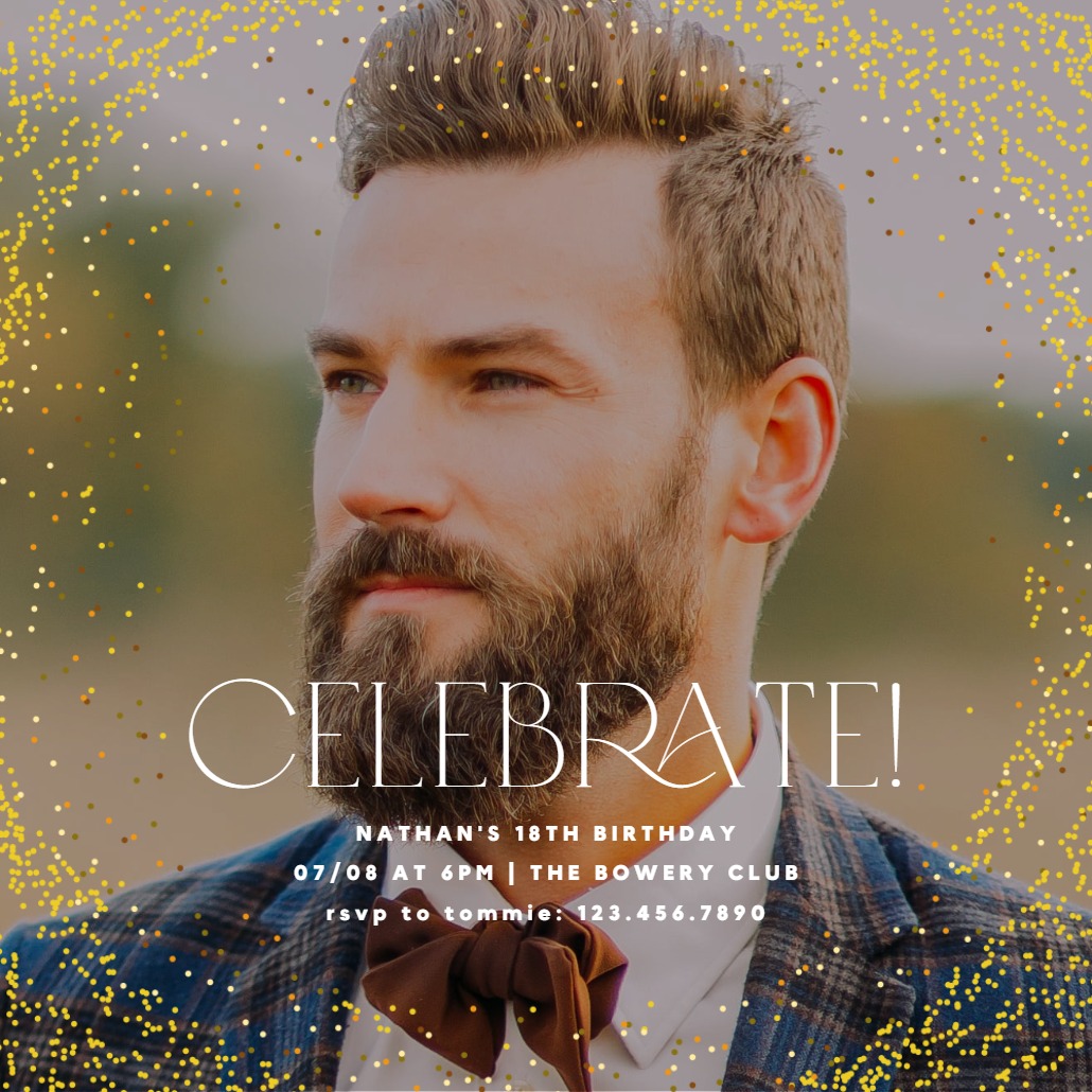 Celebrate Guy - Invitación de Cumpleaños (Free) | Greetings Island