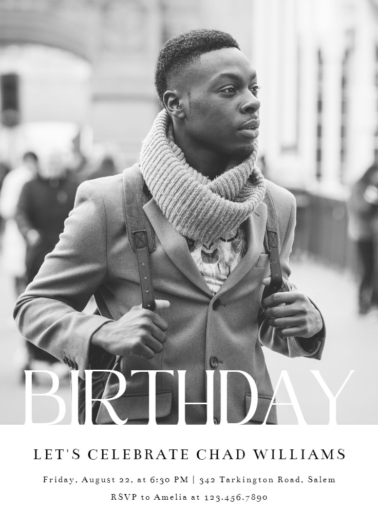 Celebrate Guy - Birthday Invitation Template (Free) | Greetings Island