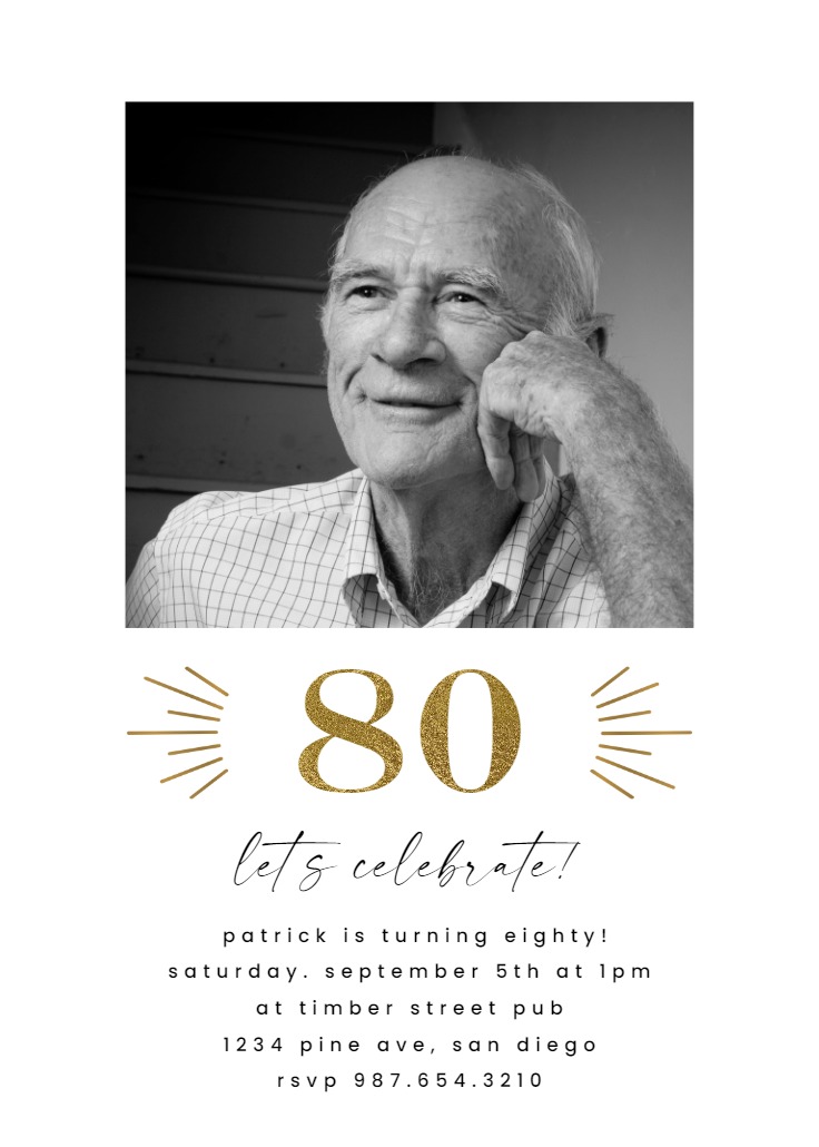Big 80 Birthday Invitation Template Greetings Island