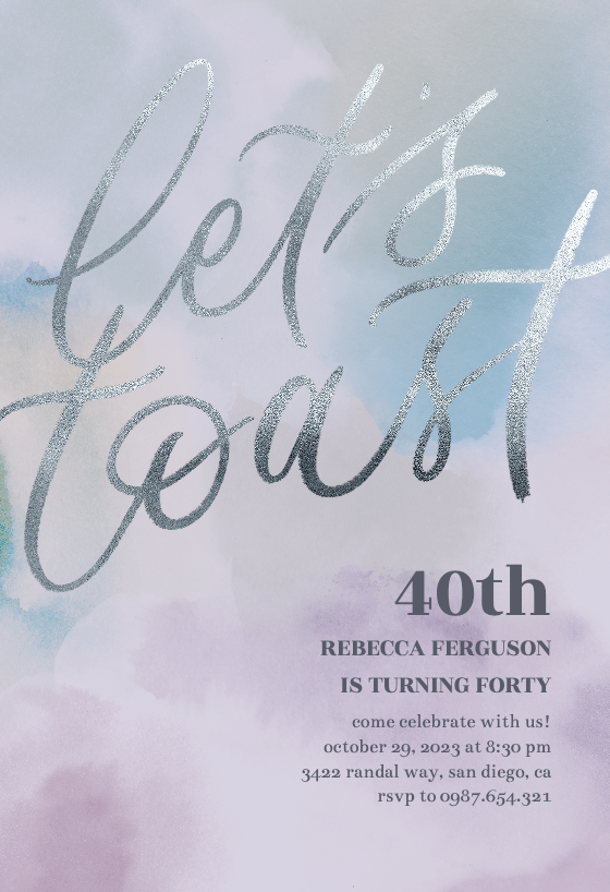 Birthday Toast - Birthday Invitation Template | Greetings Island