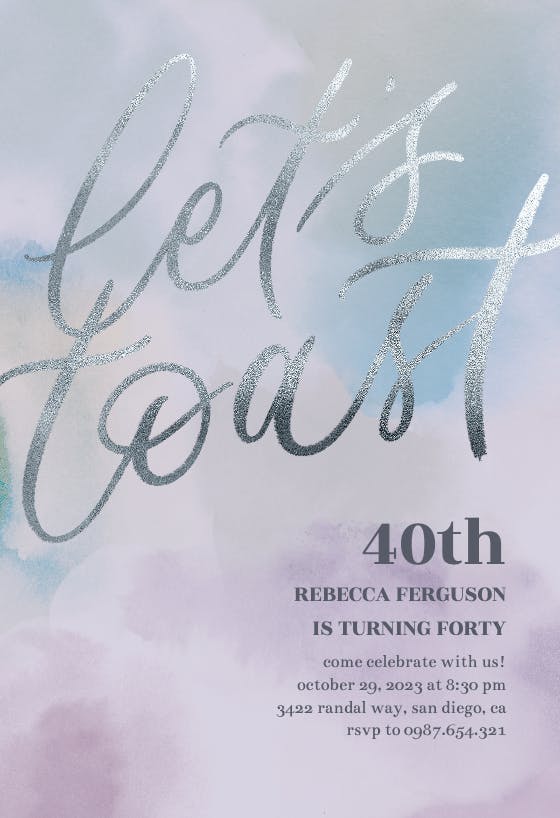 Birthday Toast - Birthday Invitation Template | Greetings Island