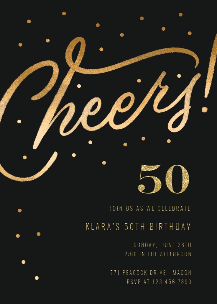 Big 50 - Birthday Invitation Template | Greetings Island