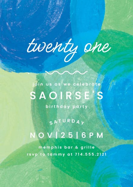 Crazy 21 - Invitación De Cumpleaños | Greetings Island