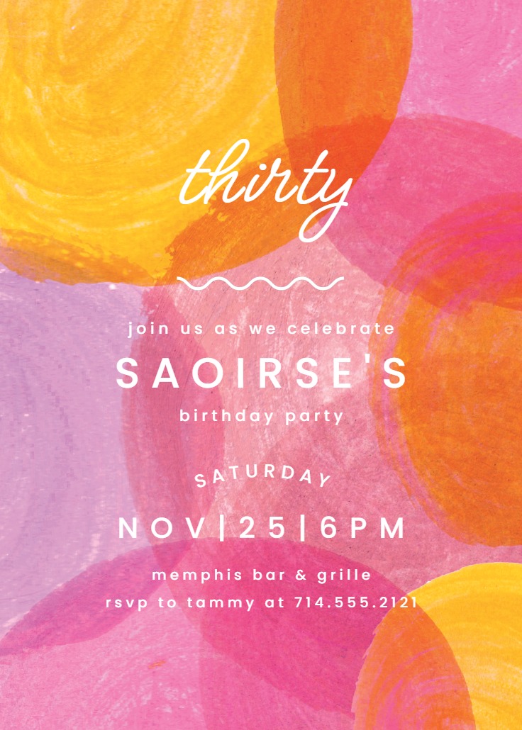 Crazy 30 - Birthday Invitation Template (Free) | Greetings Island