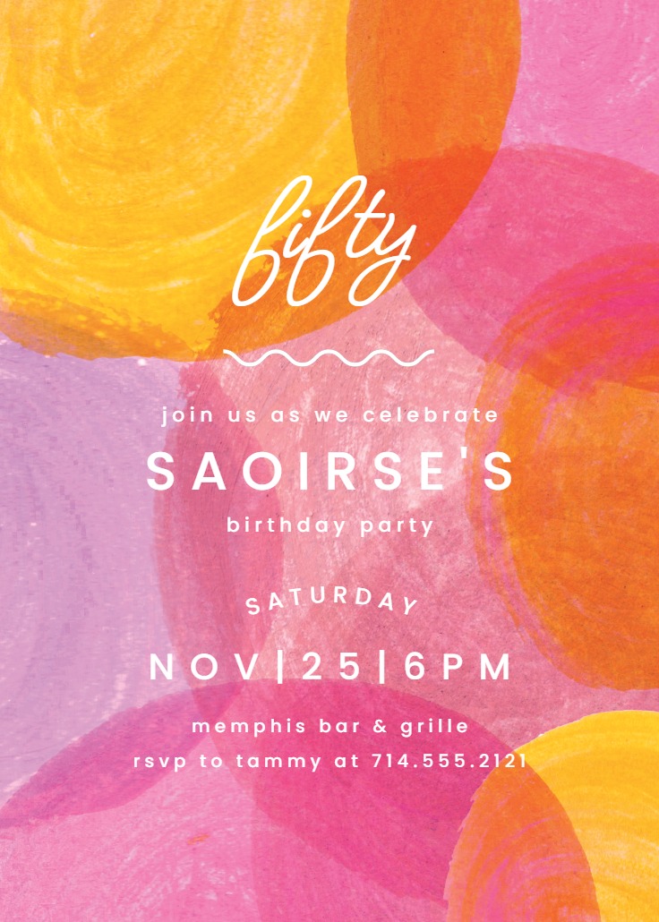 Crazy 50 - Birthday Invitation Template (Free) | Greetings Island
