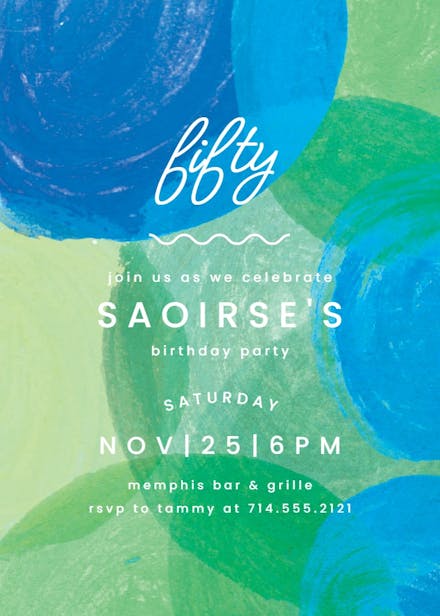 Crazy 50 - Birthday Invitation Template (Free) | Greetings Island