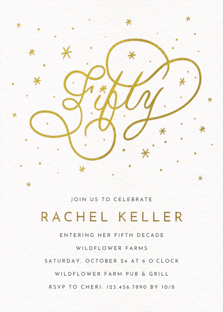Decades 50 - Birthday Invitation Template | Greetings Island