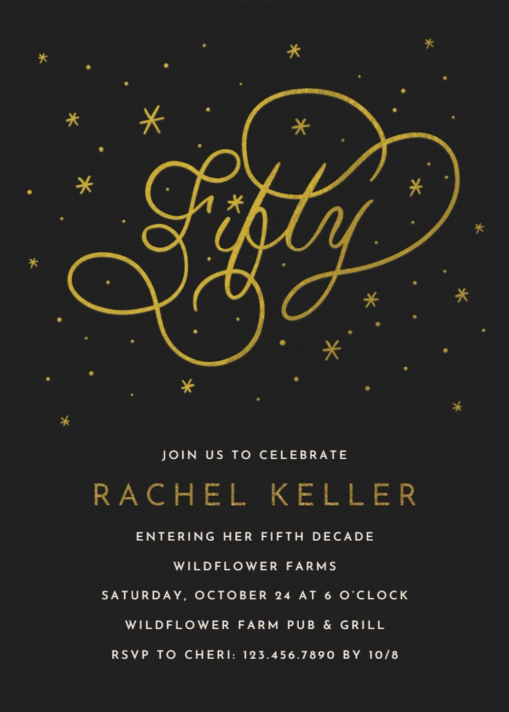 Decades 50 - Birthday Invitation Template | Greetings Island