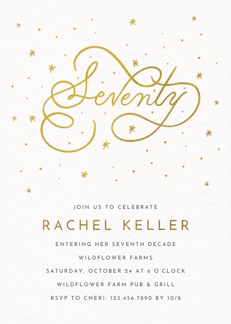 Decades 70 - Birthday Invitation Template | Greetings Island