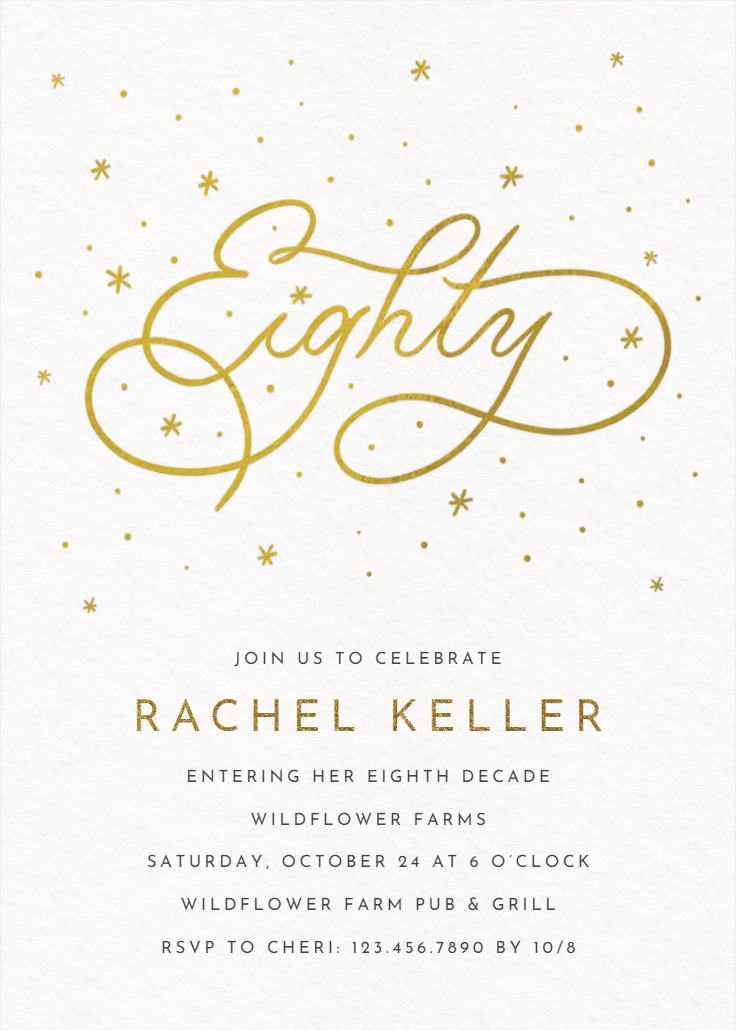 Decades 80 - Birthday Invitation Template | Greetings Island