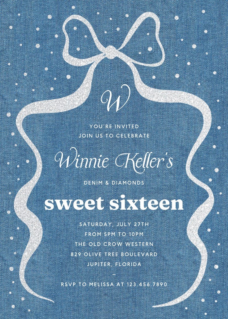 Denim Design - Printable Party Invitation (Free) | Greetings Island