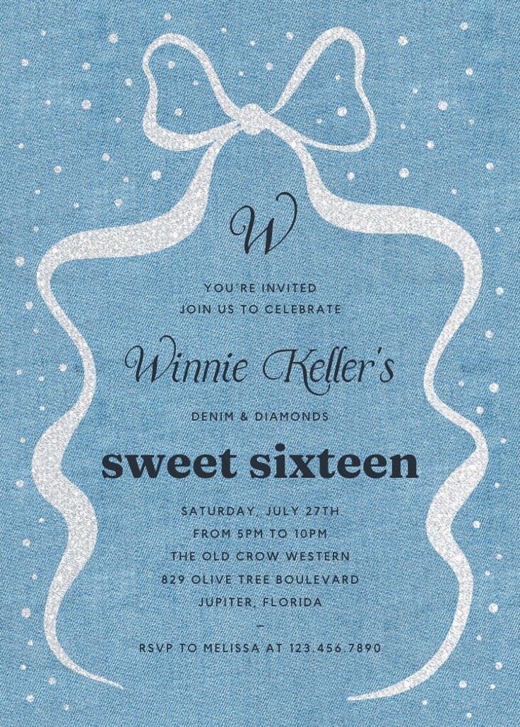 Denim Design - Party Invitation Template (Free) | Greetings Island