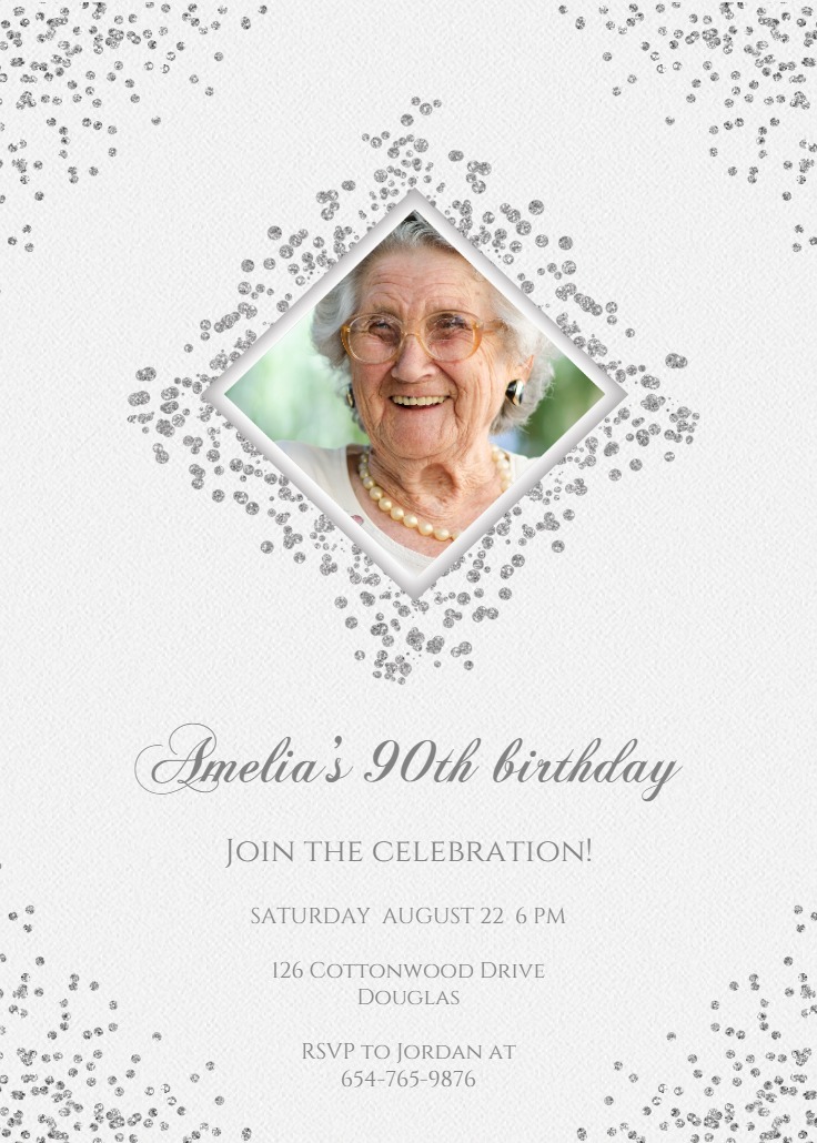 Big 90 - Birthday Invitation Template | Greetings Island