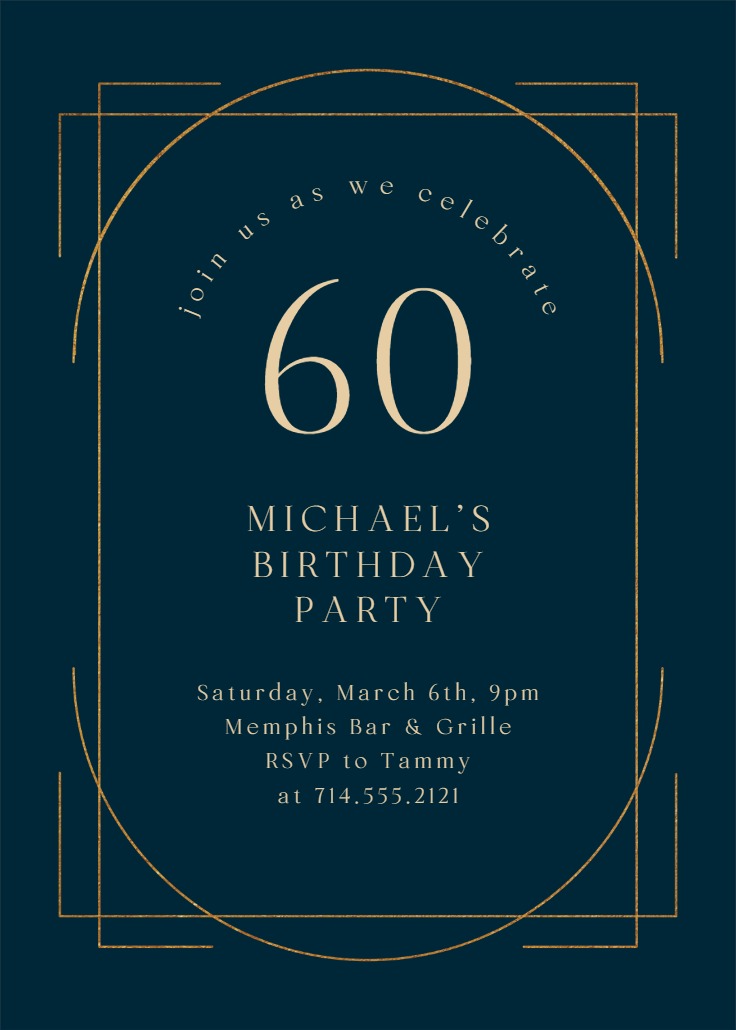 60th Birthday Invitation Poems