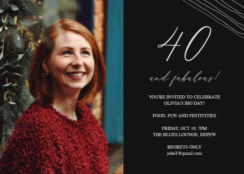 Gorgeous 50 Photo - Invitation Template (Free) | Greetings Island