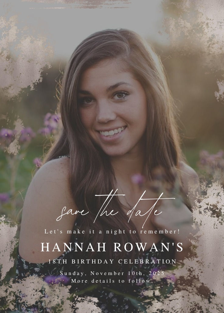 Foiled Photo - Birthday Invitation Template | Greetings Island