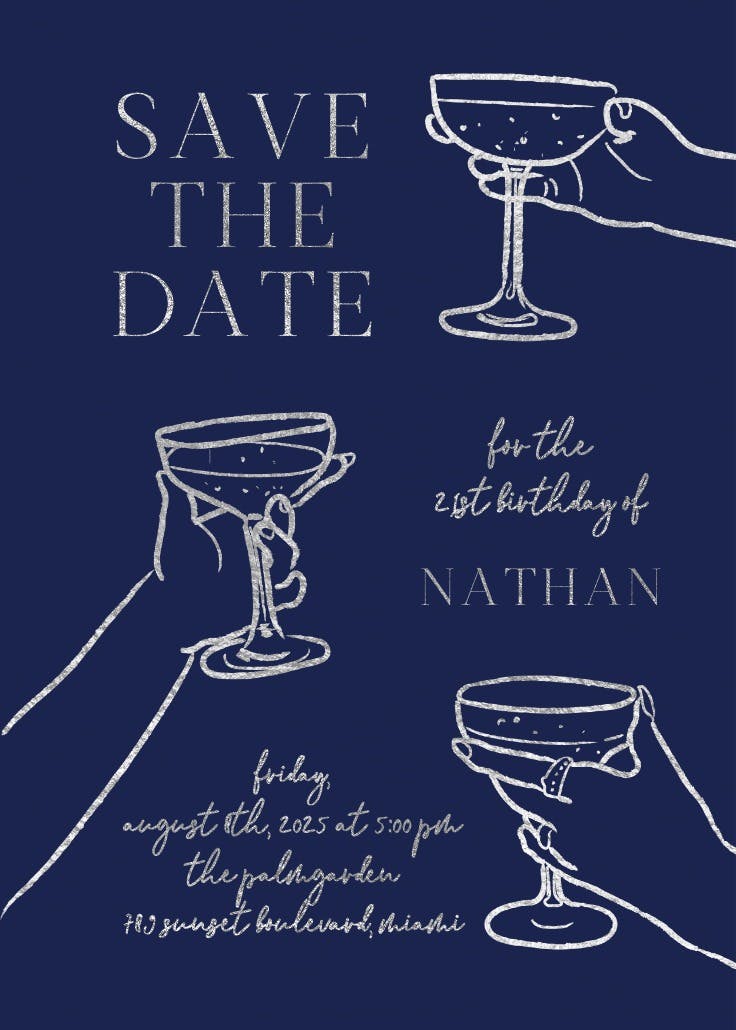 Glass of Rosé - Party Invitation Template | Greetings Island