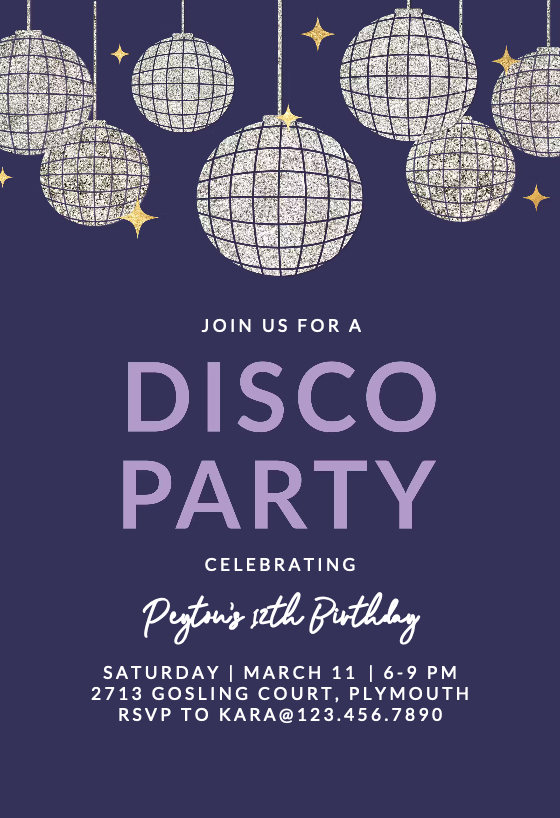 Birthday Dance Party - Birthday Invitation Template (Free) | Greetings ...