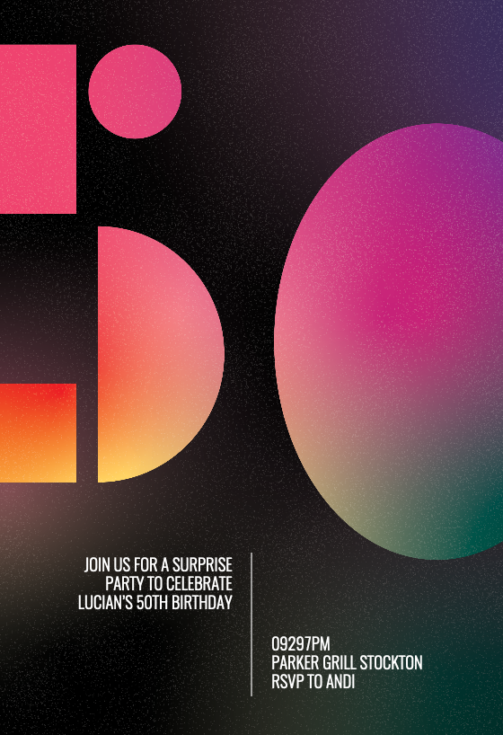 Milestone birthday 50 - Birthday Invitation Template (Free) | Greetings ...