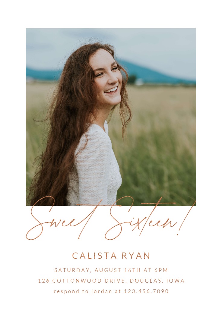 Polaroid - Sweet 16 Invitation Template (Free) | Greetings Island