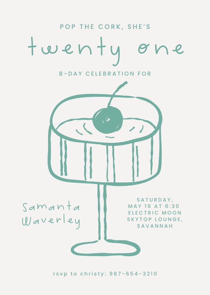 Raise that Glass - Invitation Template (Free) | Greetings Island