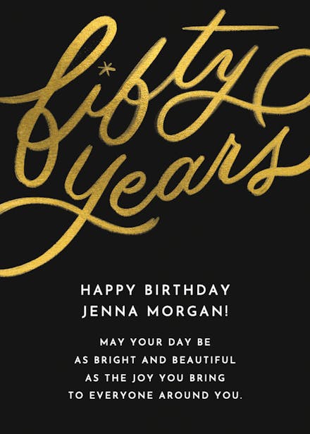 Simple Script 50 - Free Birthday Card | Greetings Island