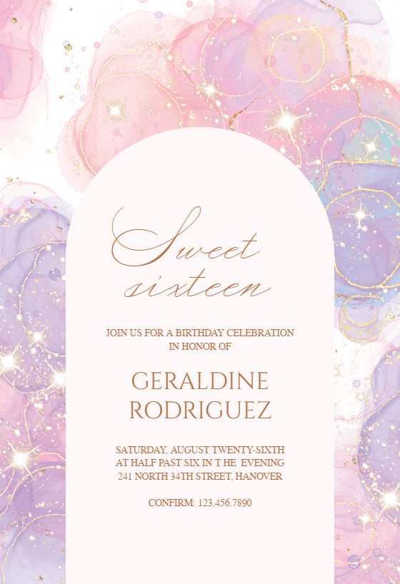 Sparkly Night - Birthday Invitation Template | Greetings Island