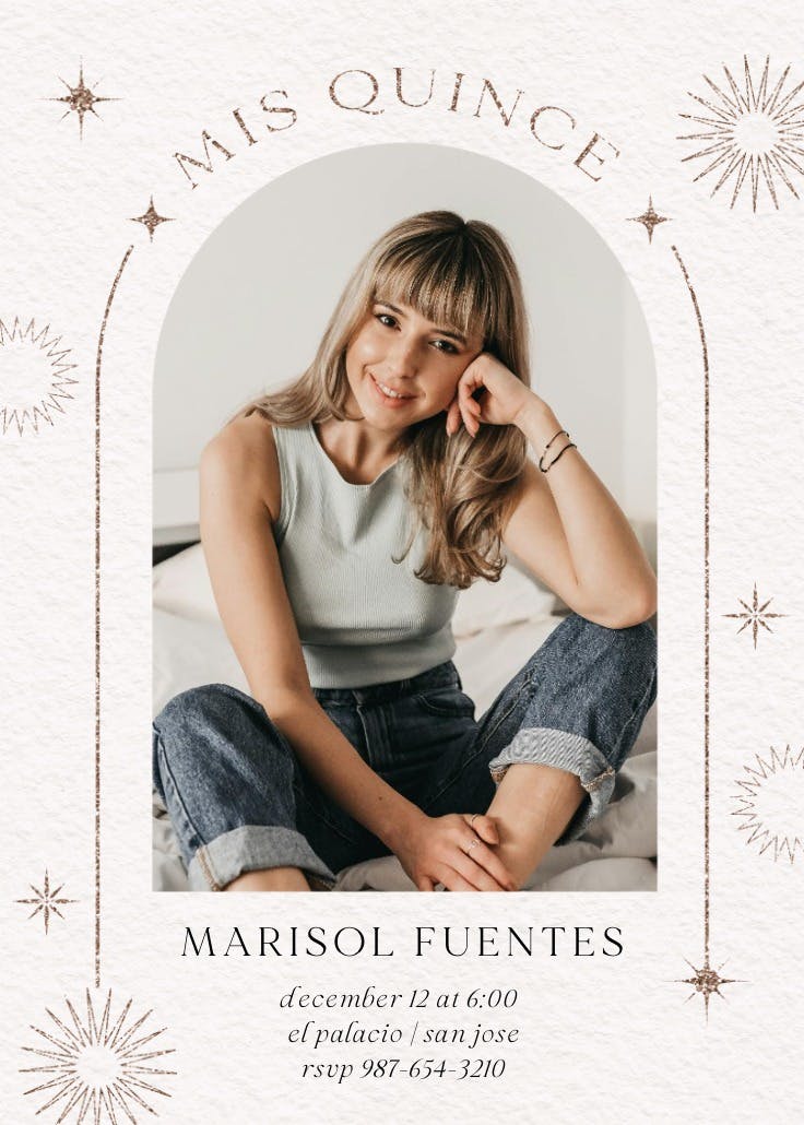 Elegant Fifteen - Birthday Invitation Template (Free) | Greetings Island