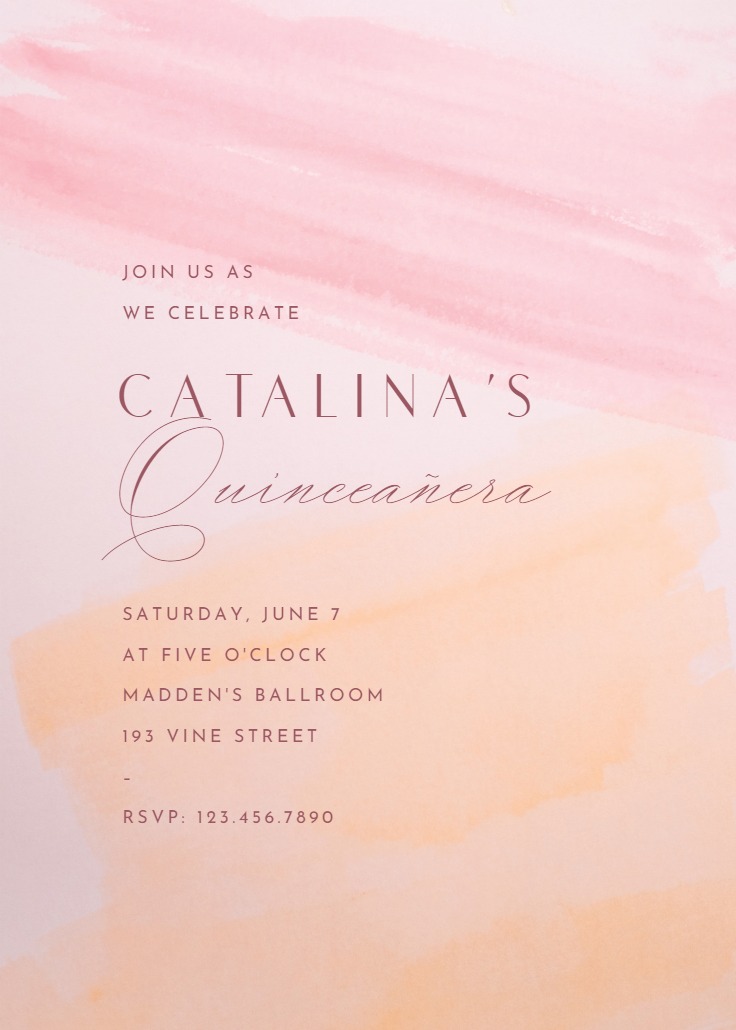 Aesthetic Gradient Art - Birthday Invitation Template (Free ...