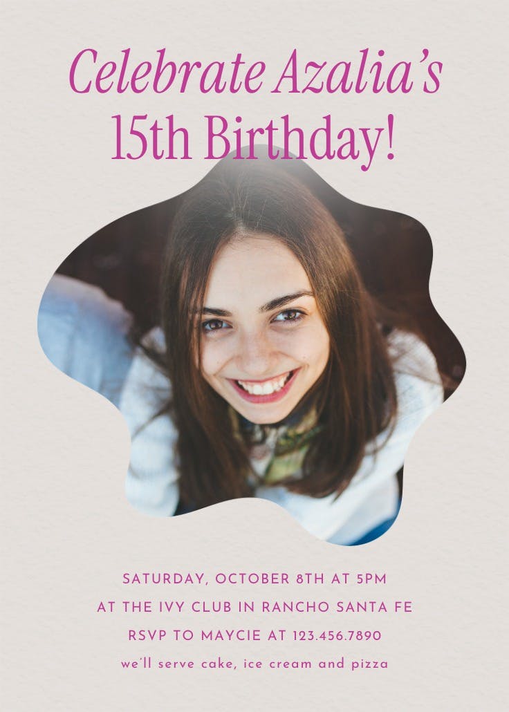 You Should Come - Quinceañera Invitation Template (Free) | Greetings Island