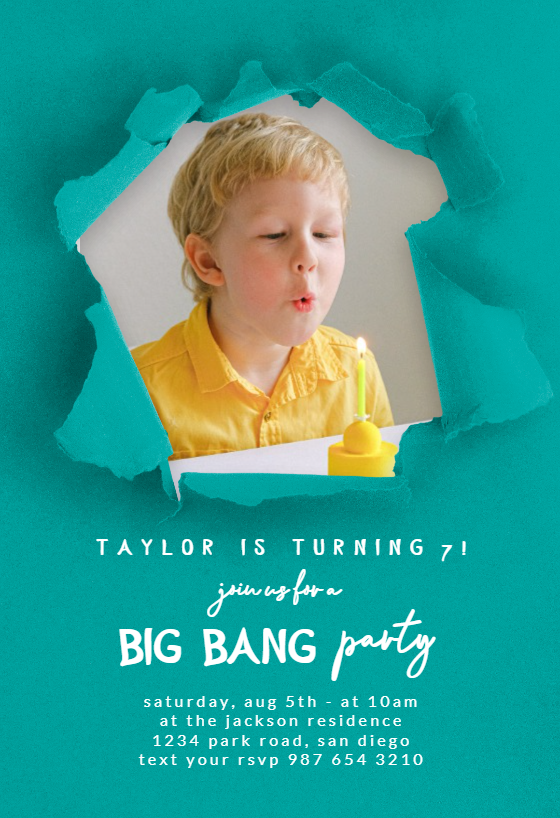 Boy Birthday Invitation Template Background