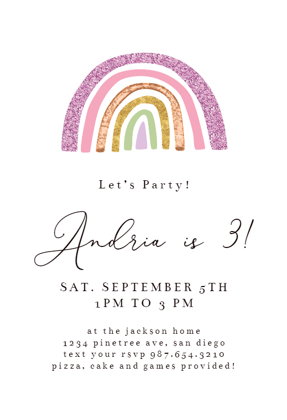 Paper Invitations & Announcements Simple Rainbow Invitation 181 Earth ...