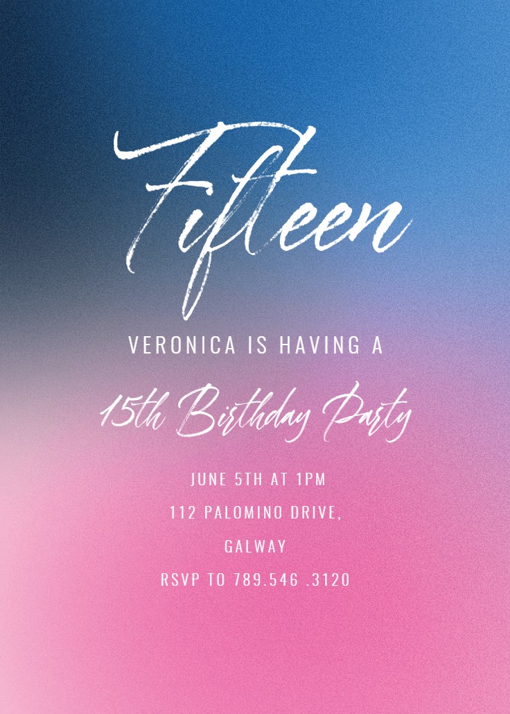 Big Text - Birthday Invitation Template (Free) | Greetings Island