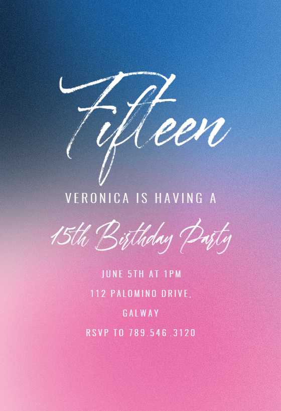 Big Text - Birthday Invitation Template (Free) | Greetings Island