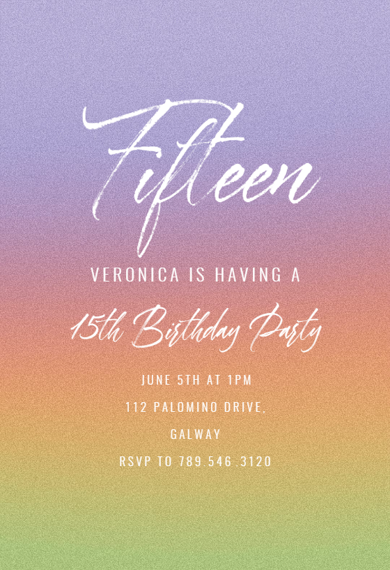 Big Text - Birthday Invitation Template (Free) | Greetings Island