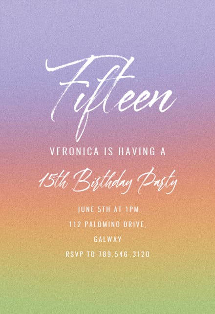 Big Text - Birthday Invitation Template (Free) | Greetings Island