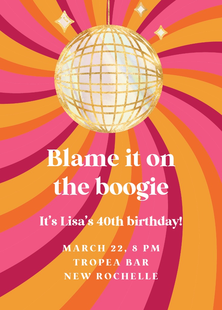 70s Wave - Birthday Invitation Template (Free) | Greetings Island