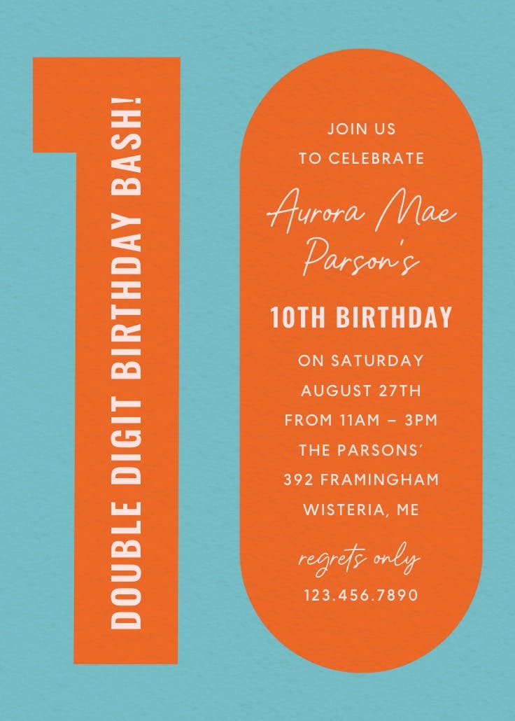 Bold Color Block - Birthday Invitation Template (Free) | Greetings Island
