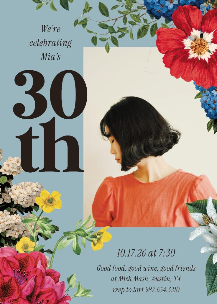 Botanical Vibes - Party Invitation Template (Free) | Greetings Island