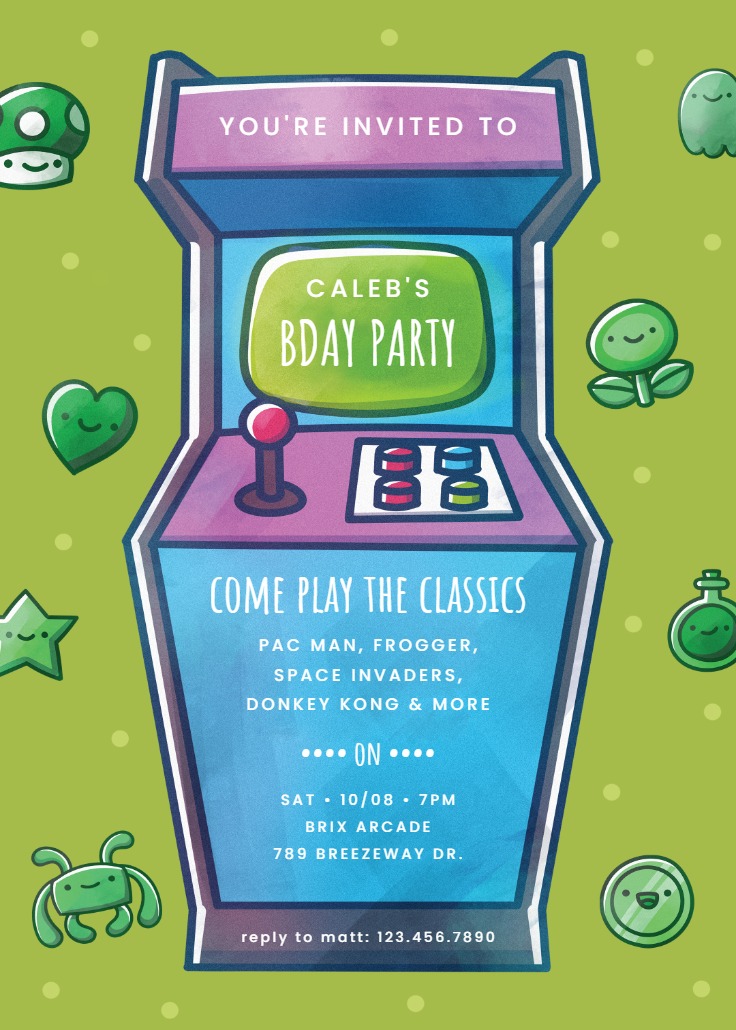 Gaming Birthday Invitation Templates (Free) | Greetings Island