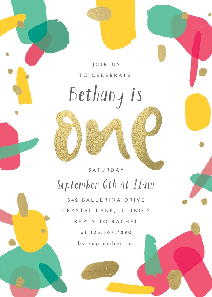 Color Splash - Birthday Invitation Template (Free) | Greetings Island