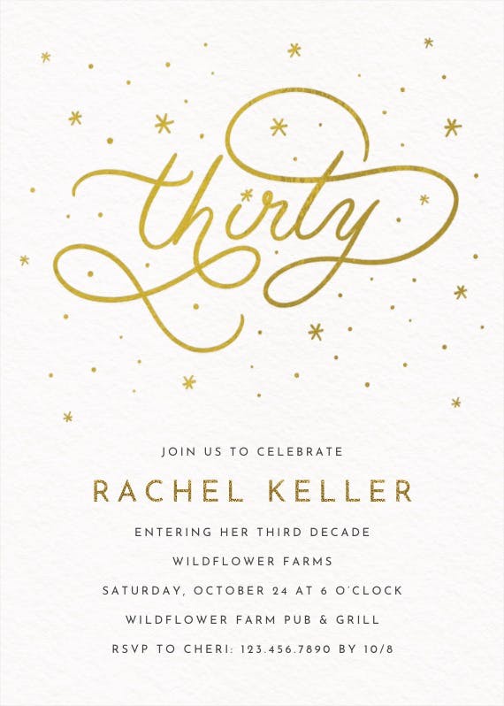 Decades 30 - Birthday Invitation Template | Greetings Island