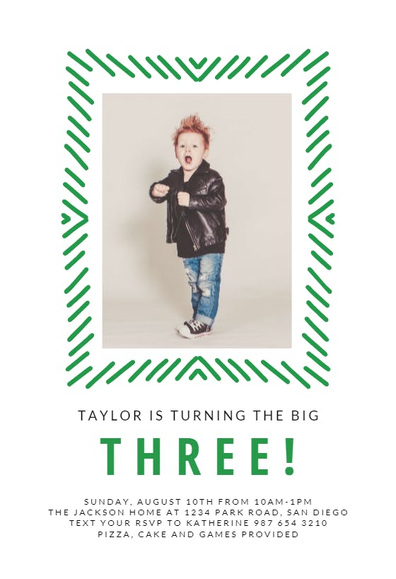 Doodle Frame - Birthday Invitation Template (Free) | Greetings Island