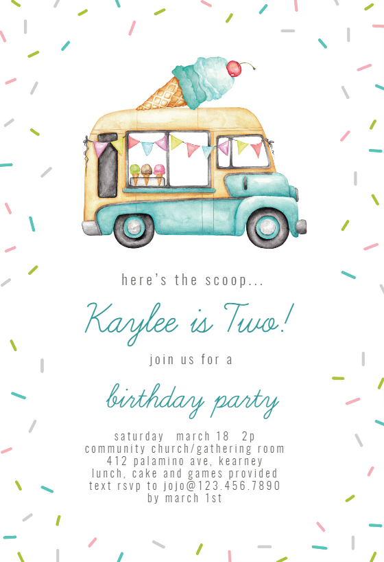 Double Dips - Birthday Invitation Template (Free) | Greetings Island