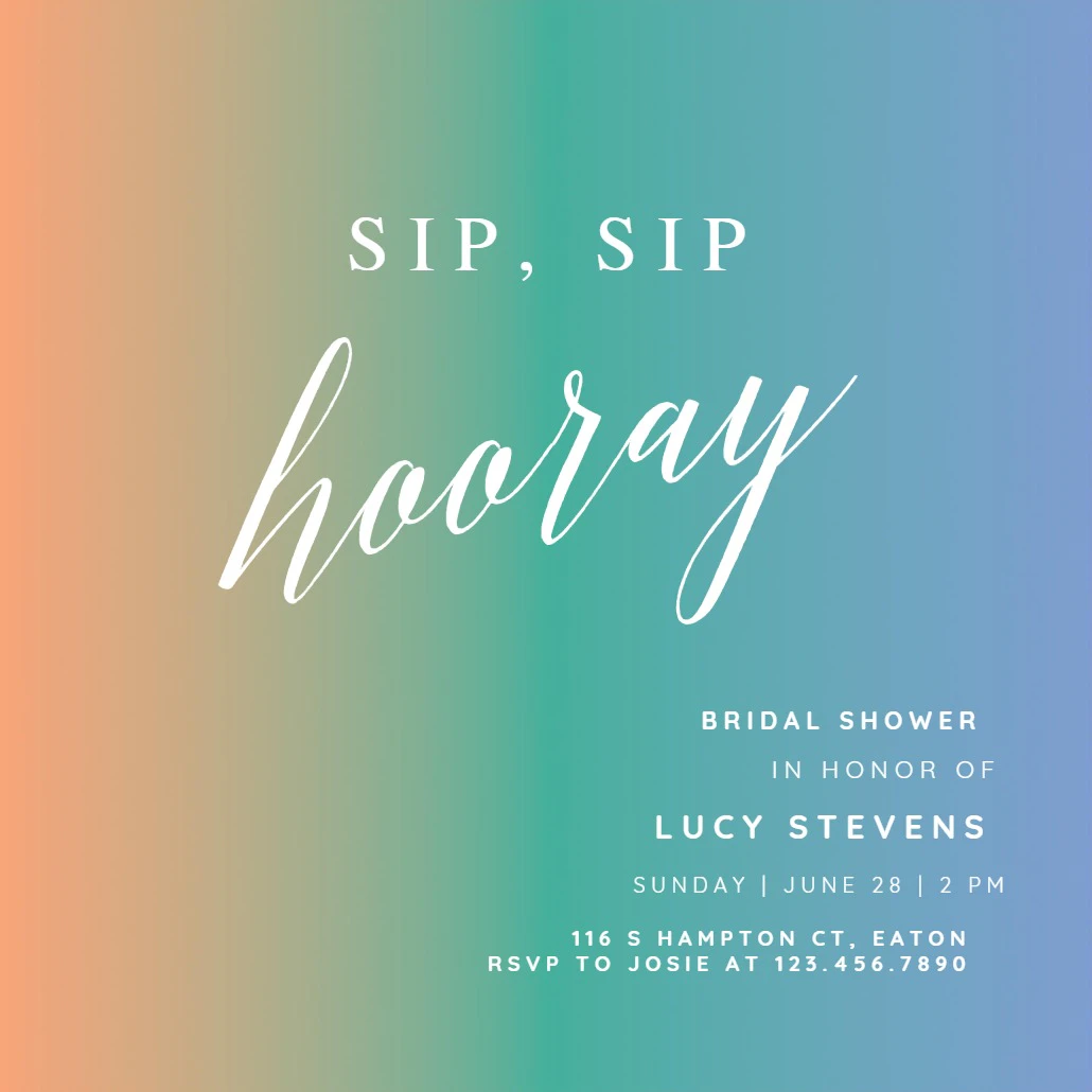 Dream Gradient - Birthday Invitation Template (Free) | Greetings Island
