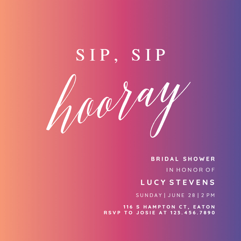 Gradient Celebration - Birthday Invitation Template (Free) | Greetings ...