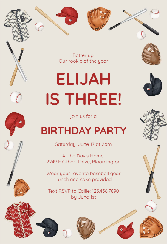 Dream Team - Birthday Invitation Template (Free) | Greetings Island