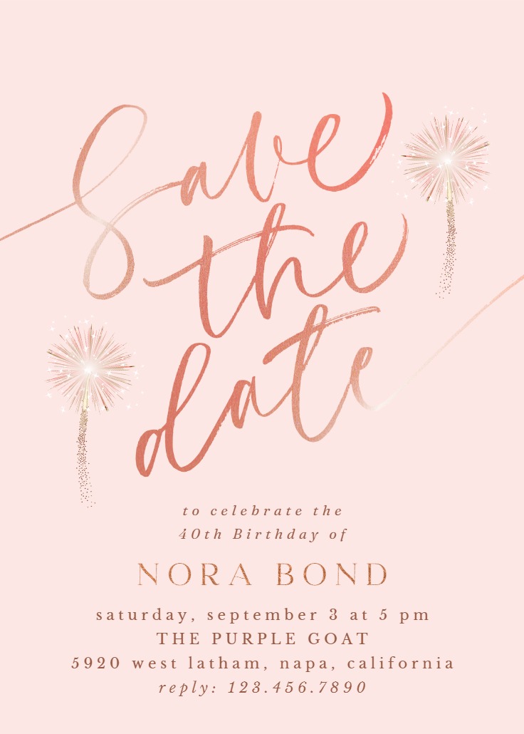 Elegant Script Letters - Birthday Invitation Template (Free ...