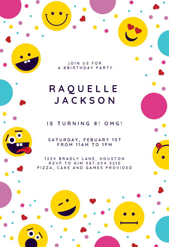 Sms - Birthday Invitation Template (Free) | Greetings Island