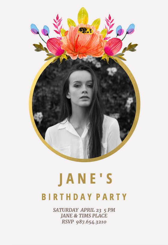Floral - Party Invitation Template (Free) | Greetings Island